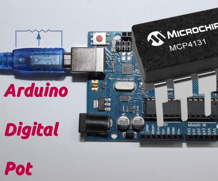 Arduino With Mcp4131 Digitally Controlled Potentiometer Dcp 8 Steps Instructables