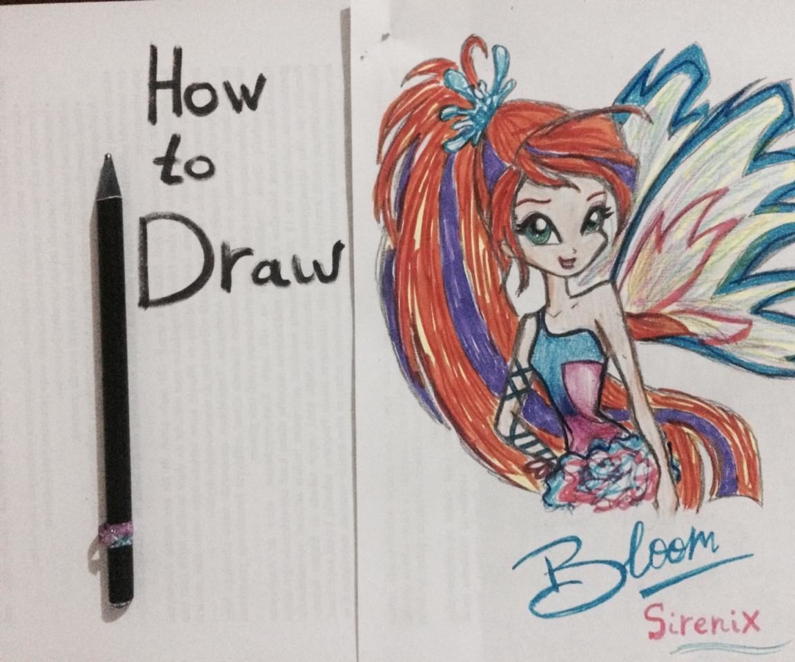 How to Draw Bloom From Winx Club (Sirenix Transformation) : 3 Steps ...