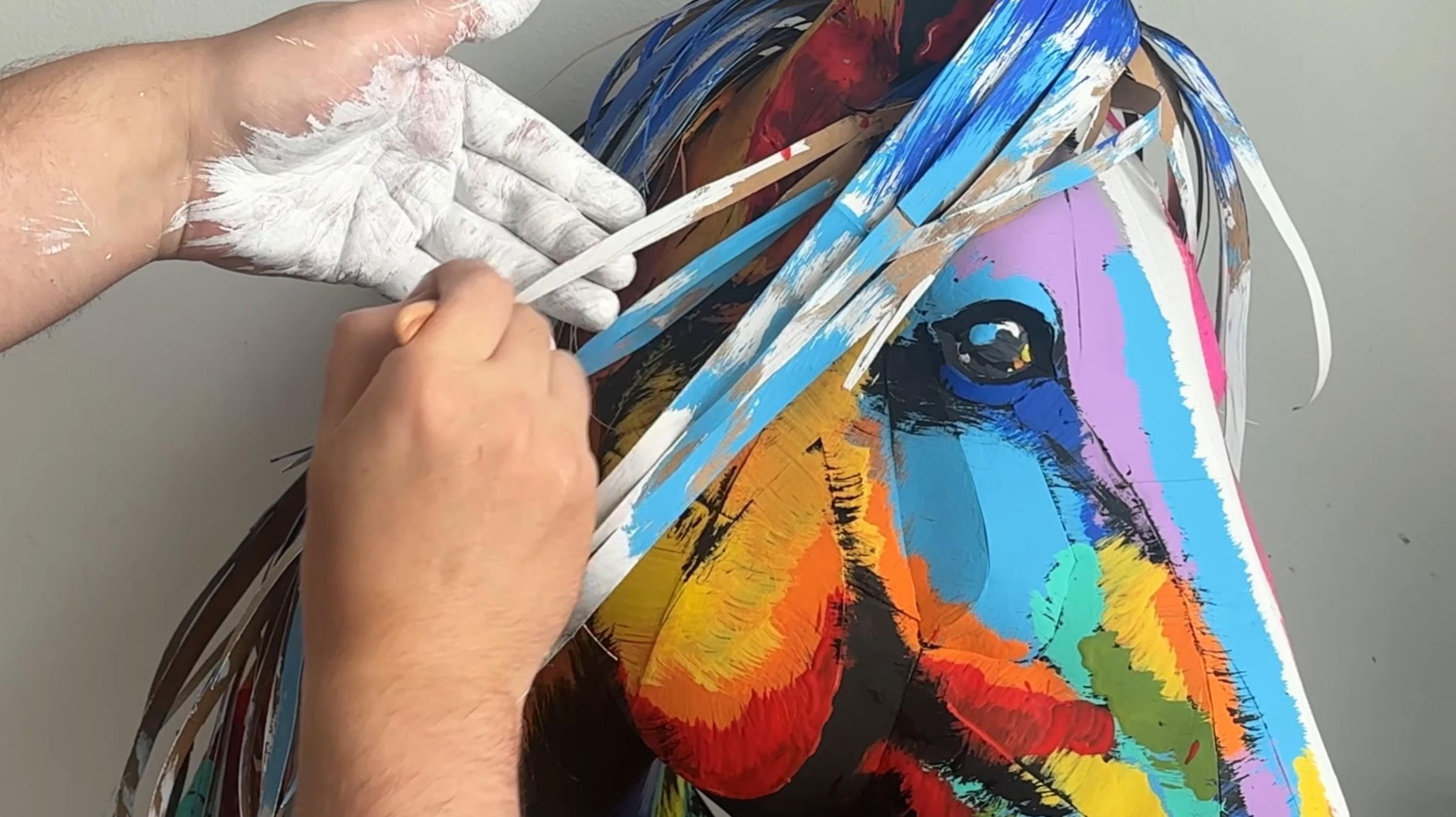 DIY Papercraft Horse Wall Art — 3D Model + Printable Coloring : 9 Steps ...