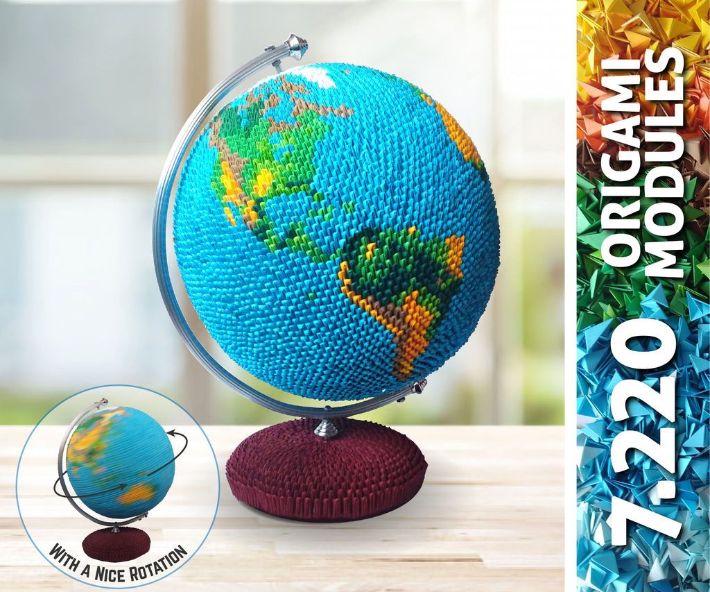 Origami 3D Globe: A Journey Through Papercraft and Geography – all ...