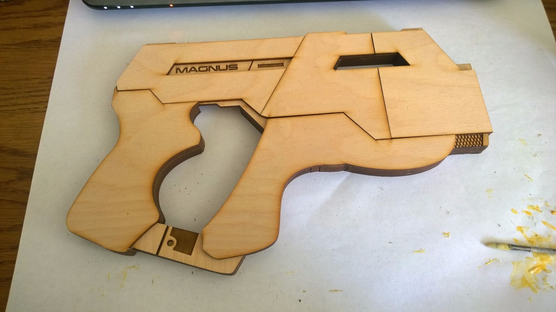 Laser Cut M-6 Carnifex Rubber Band Gun From Mass Effect : 13 Steps ...