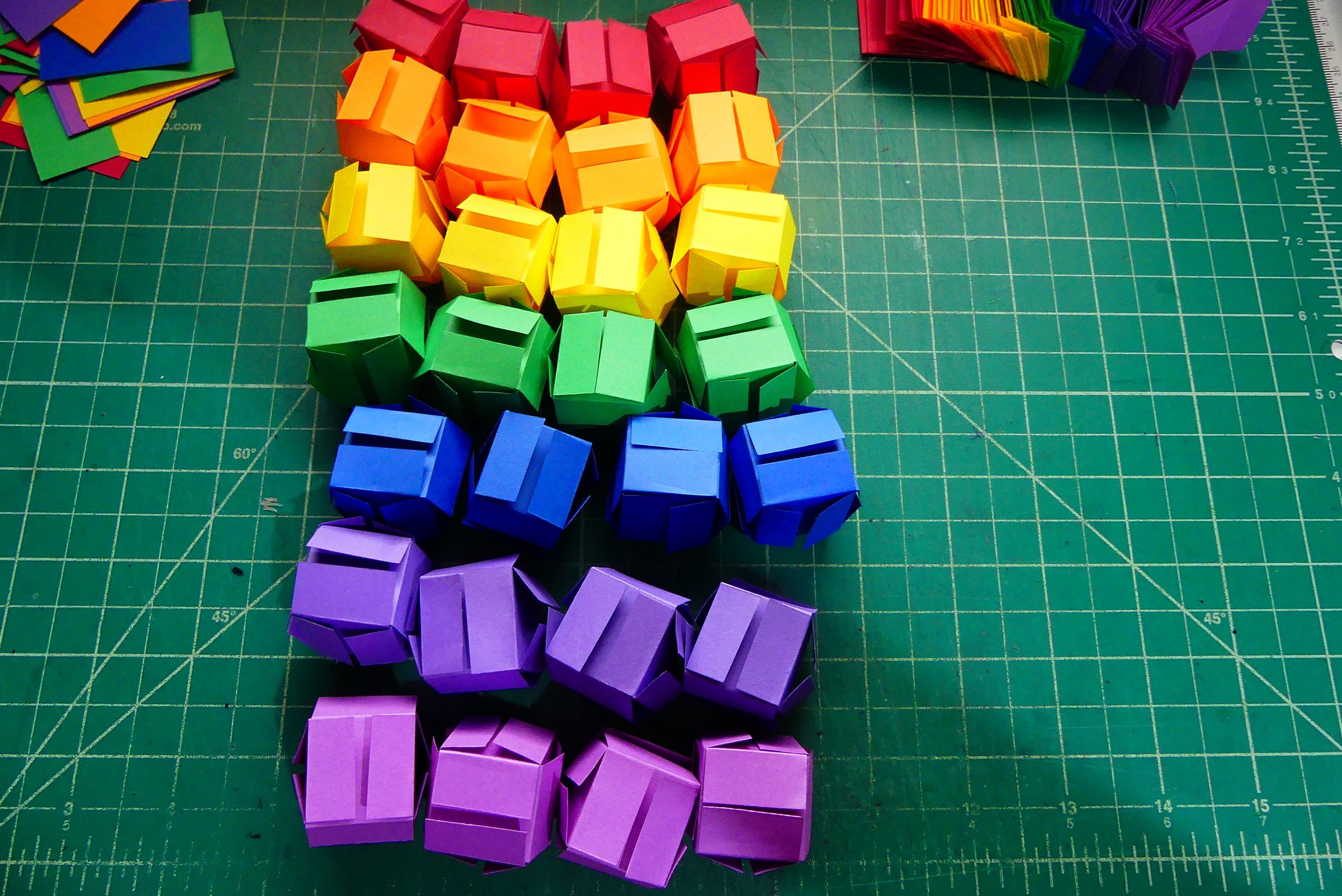 Rainbow Tetris Paper Sculpture : 7 Steps (with Pictures) - Instructables