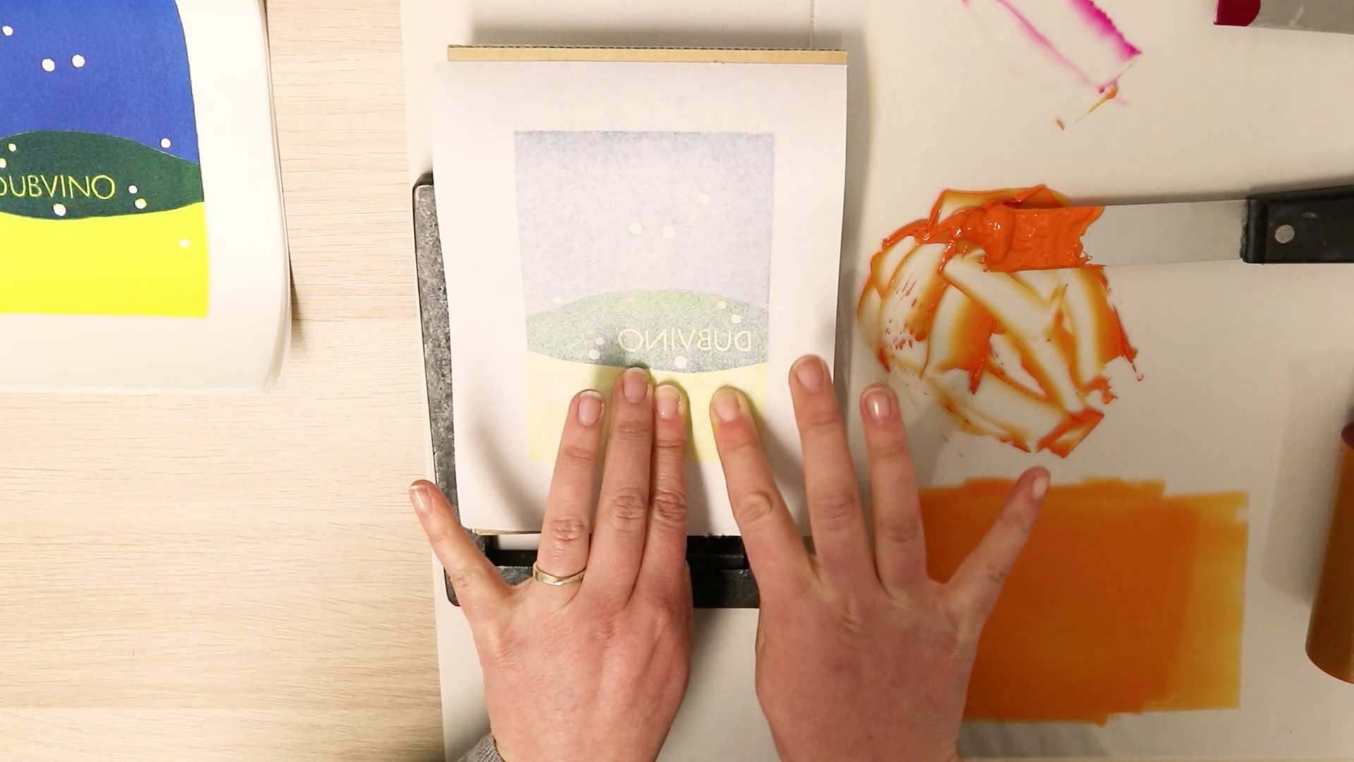 Make a Two-colour Linocut Relief Print : 12 Steps (with Pictures ...