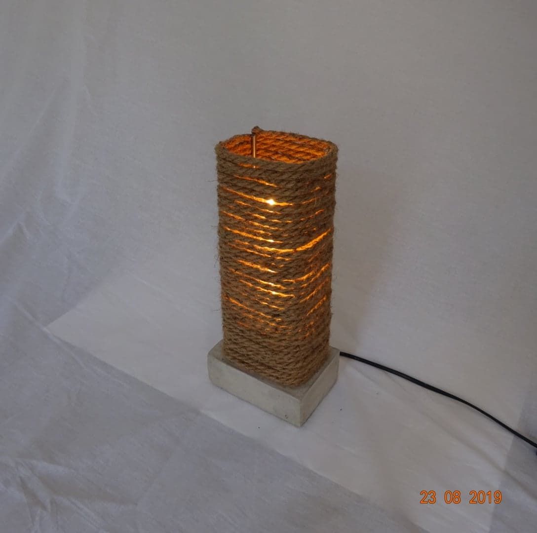 Concrete Base Rope Table Lamp : 5 Steps - Instructables