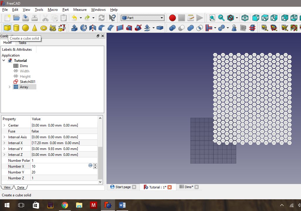 Advanced Hexagonal Mesh in Freecad : 19 Steps (with Pictures ...