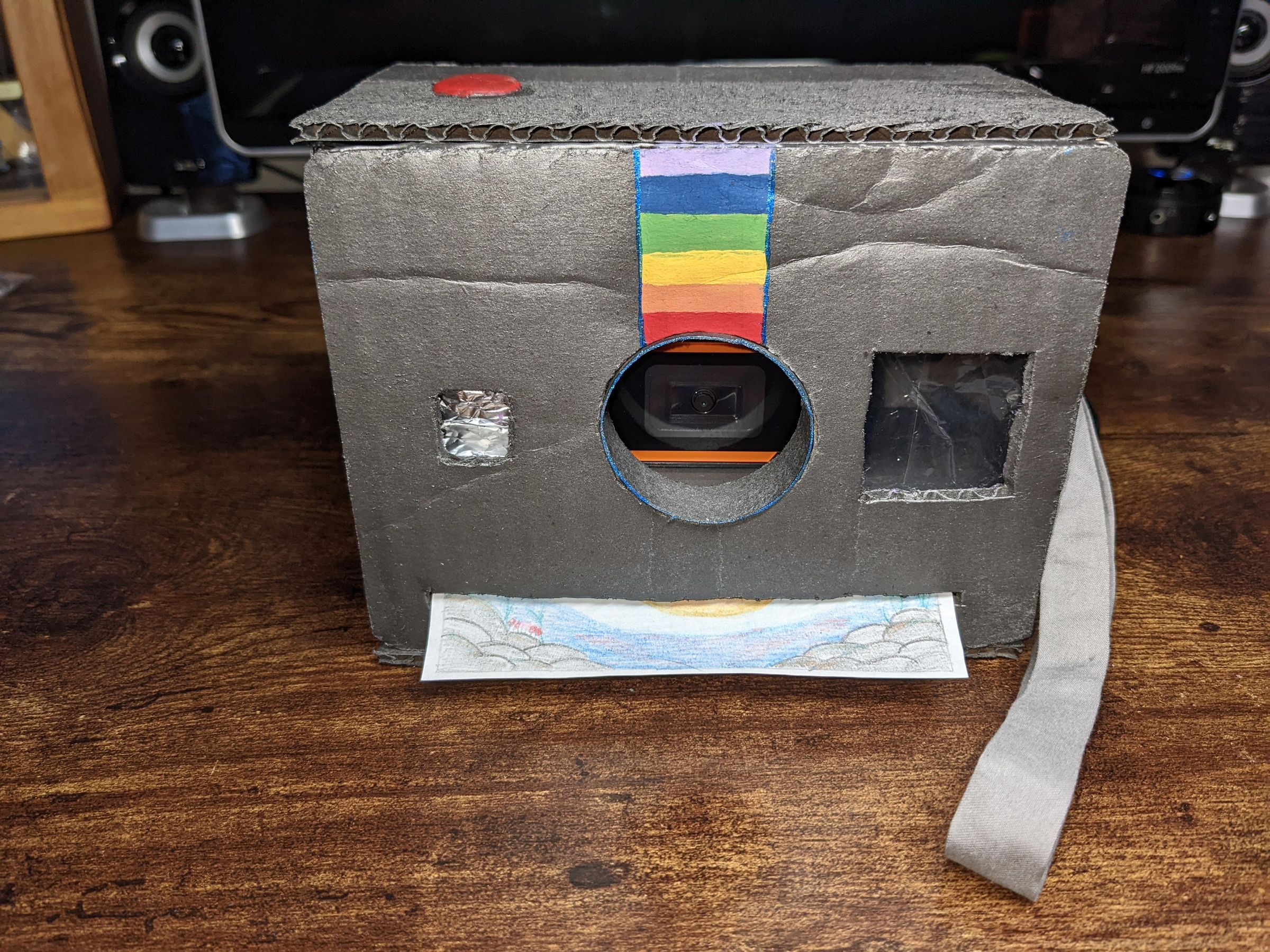 A Cardboard Polaroid Camera: Webcam Holder : 9 Steps (with Pictures ...