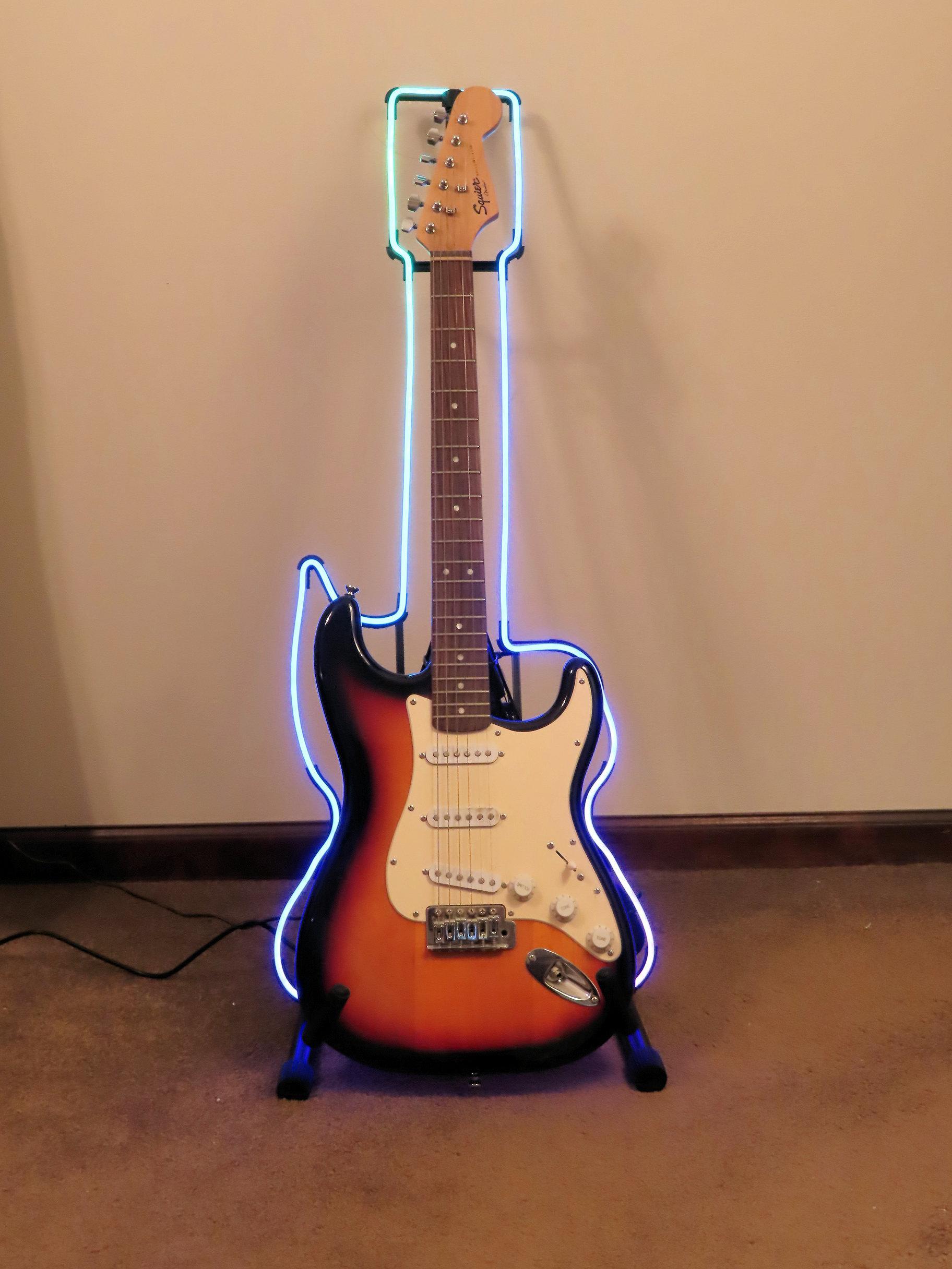 RGB Neon Musical Spectrum Motion Sensing Guitar Stand : 13 Steps (with ...