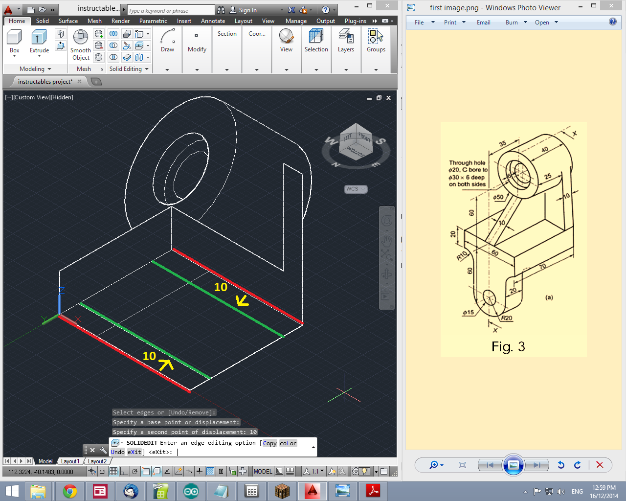 Modeling a 3D Object in AutoCAD 2014 : 10 Steps (with Pictures ...