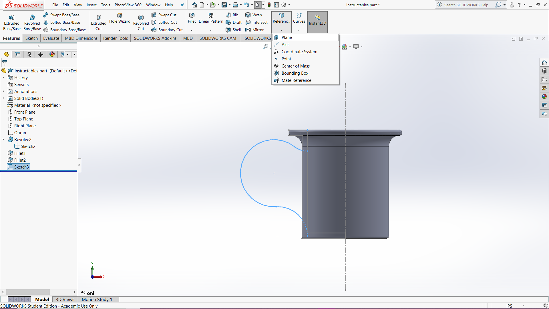 Differentiating Between the Sweep and Loft Commands on Solidworks 2020 ...