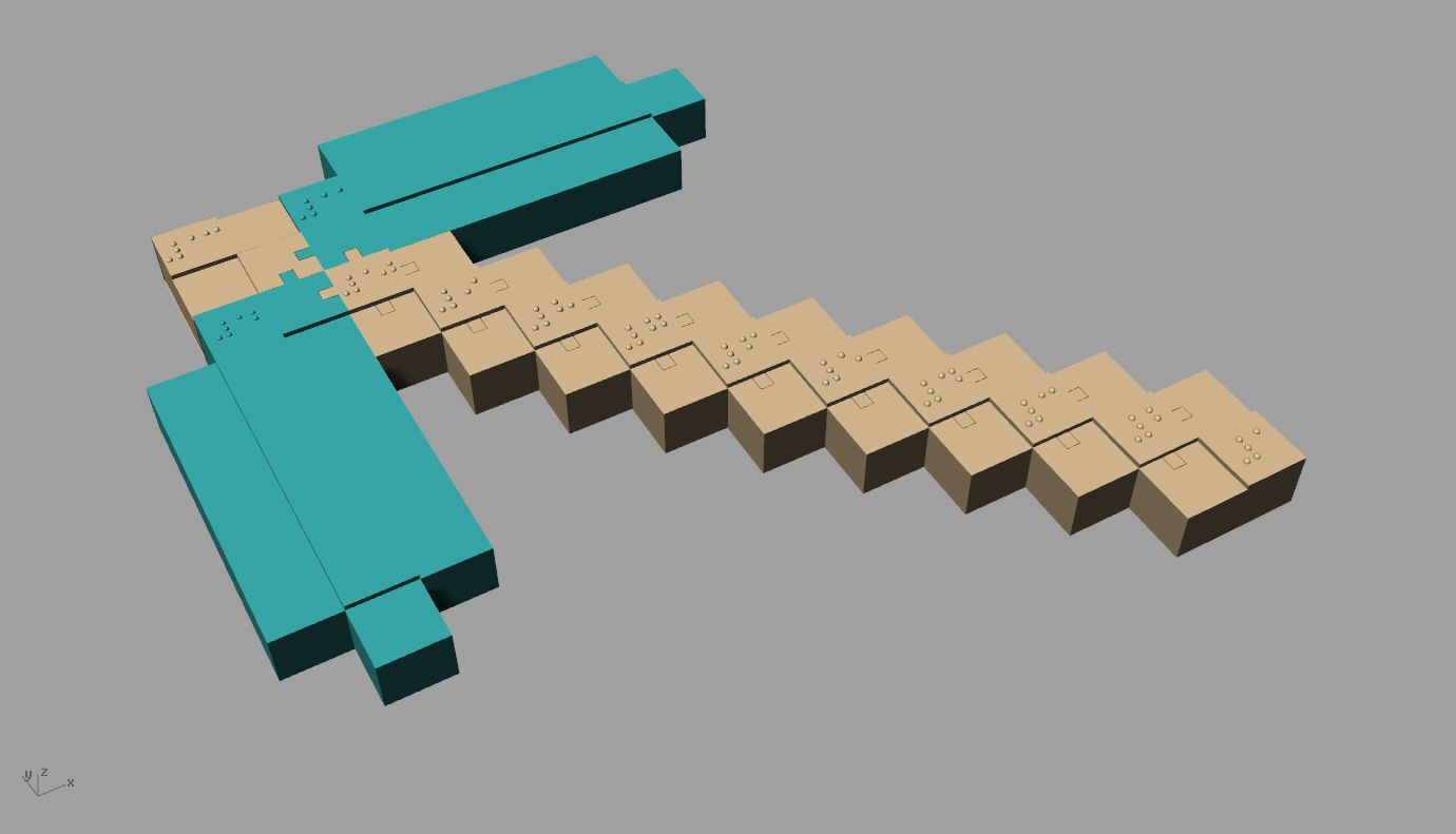 STONE PICKAXE-ASSEMBLY PARTS WITH BRAILLE NUMBERS : 4 Steps (with ...