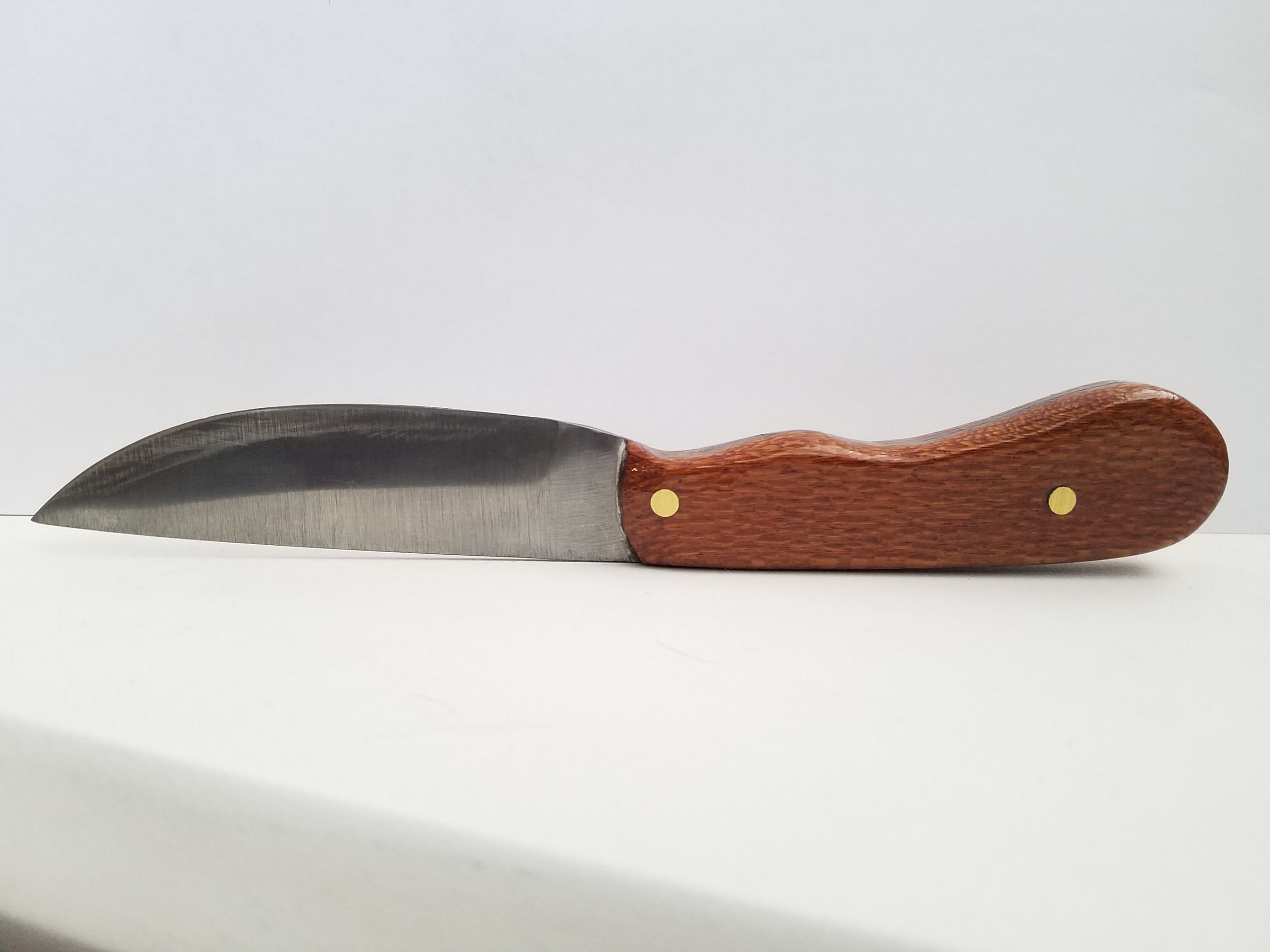 My First Knife Made Out of a Saw Blade With a Fancy Leopard Wood Handle ...