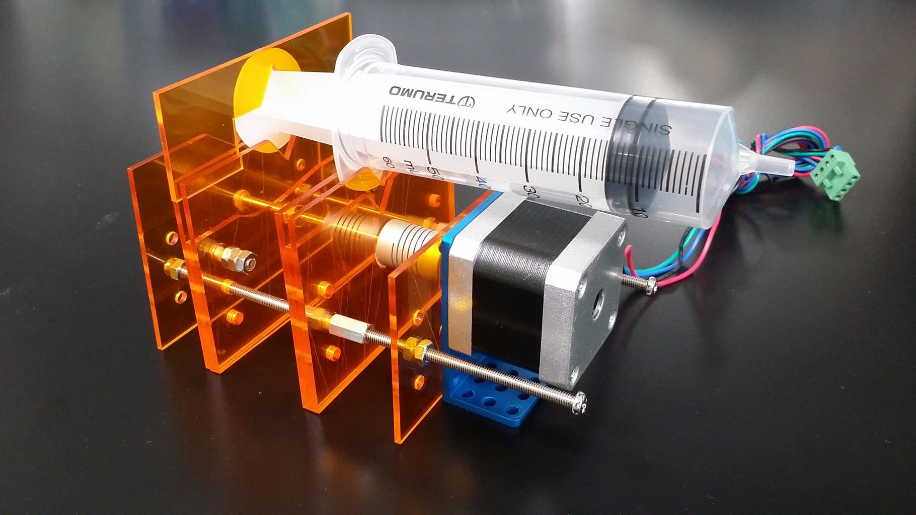 Diy Syringe Pump Using Stepper Motor 4 Steps Instructables