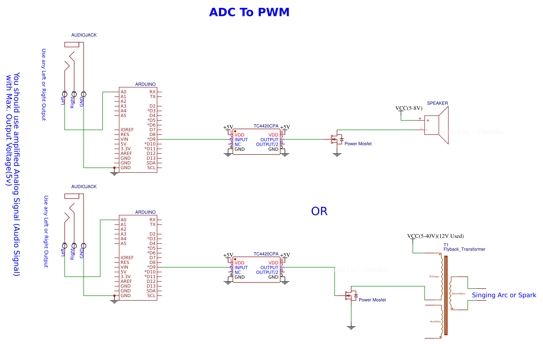 Play Songs With Arduino Using ADC to PWM on Flyback Transformer or ...