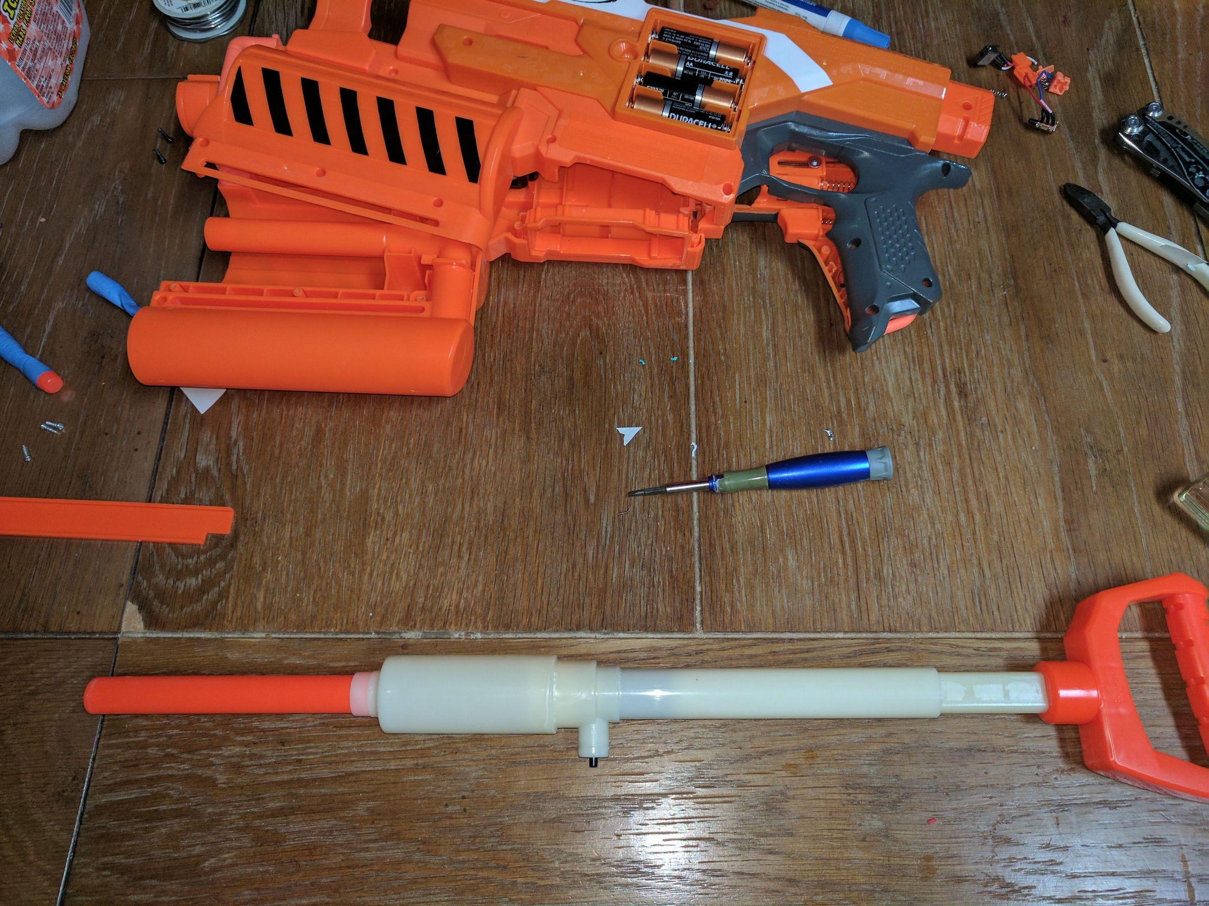Ultimate Nerf Demolisher With Integrated Shotgun, Upgraded Motors and ...