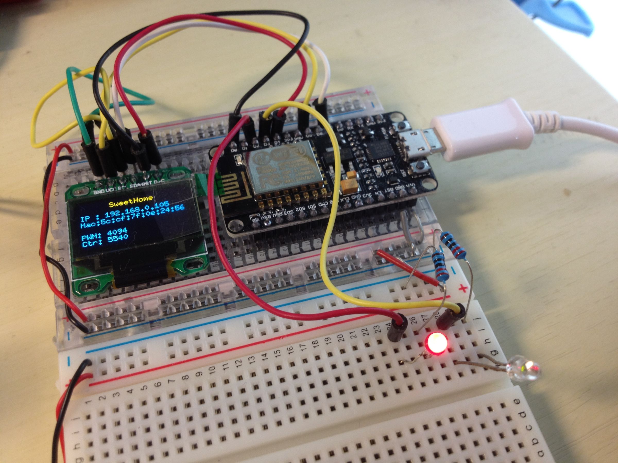 ESP-01 ADC Extra Pin Connect With NodeMCU Server OLED Display : 3 Steps ...