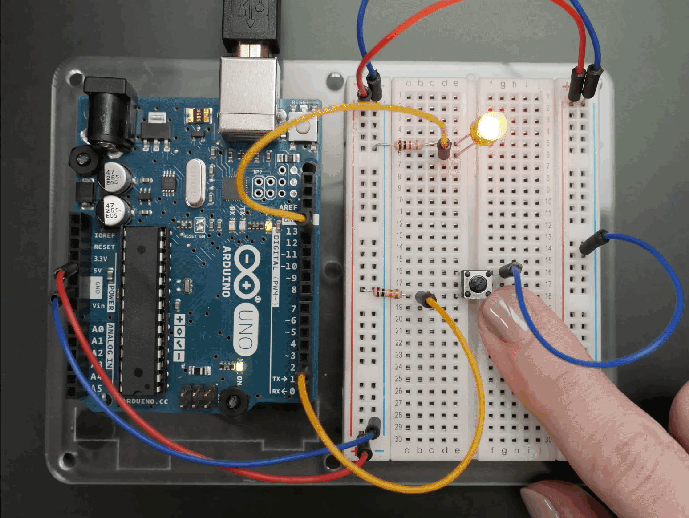 Pushbutton (Digital Input) : 7 Steps - Instructables Pushbutton (Digital Input) : 7 Steps - Instructables
