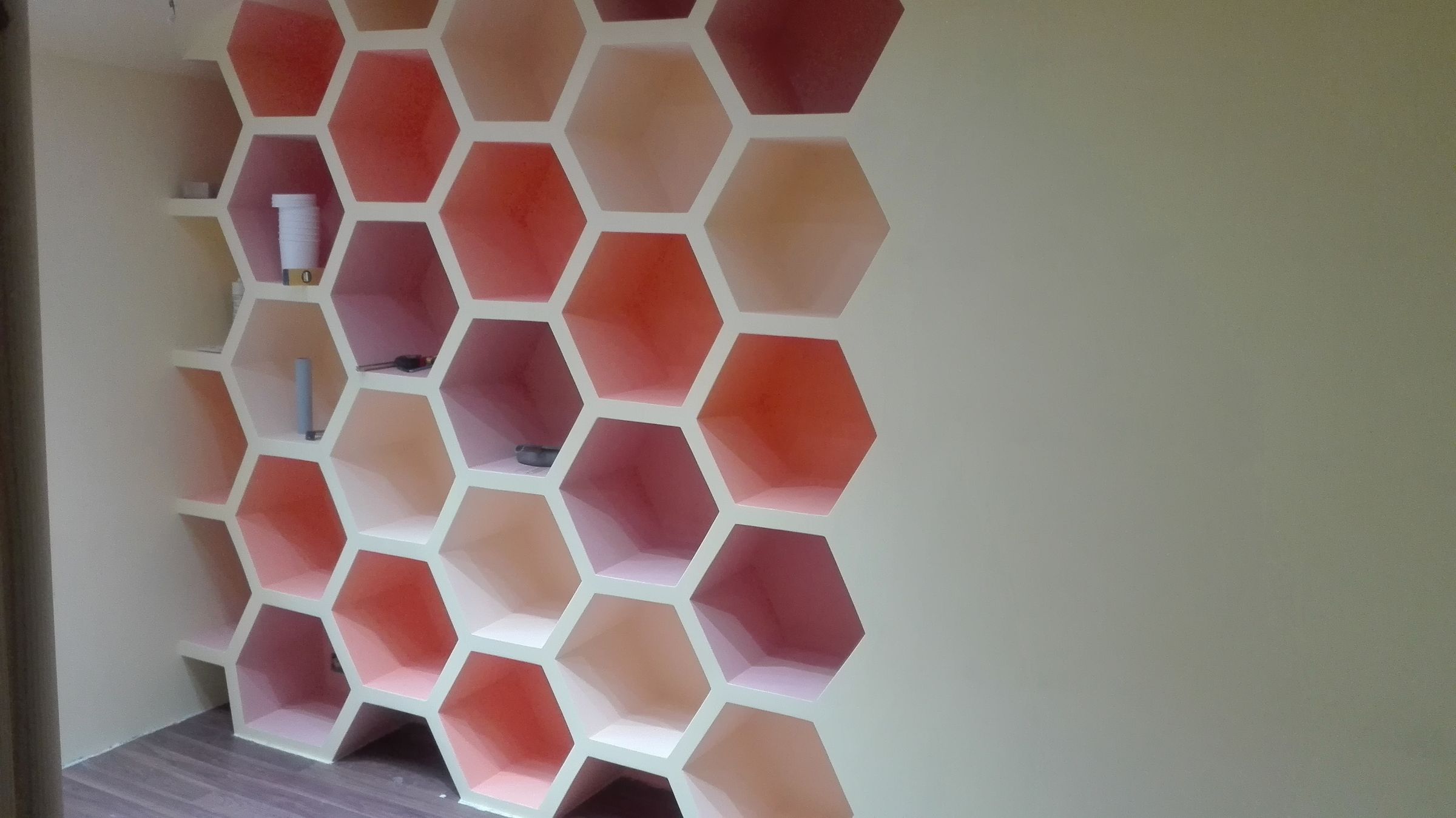 Built in Wall Hexagon Shelves : 7 Steps (with Pictures) - Instructables
