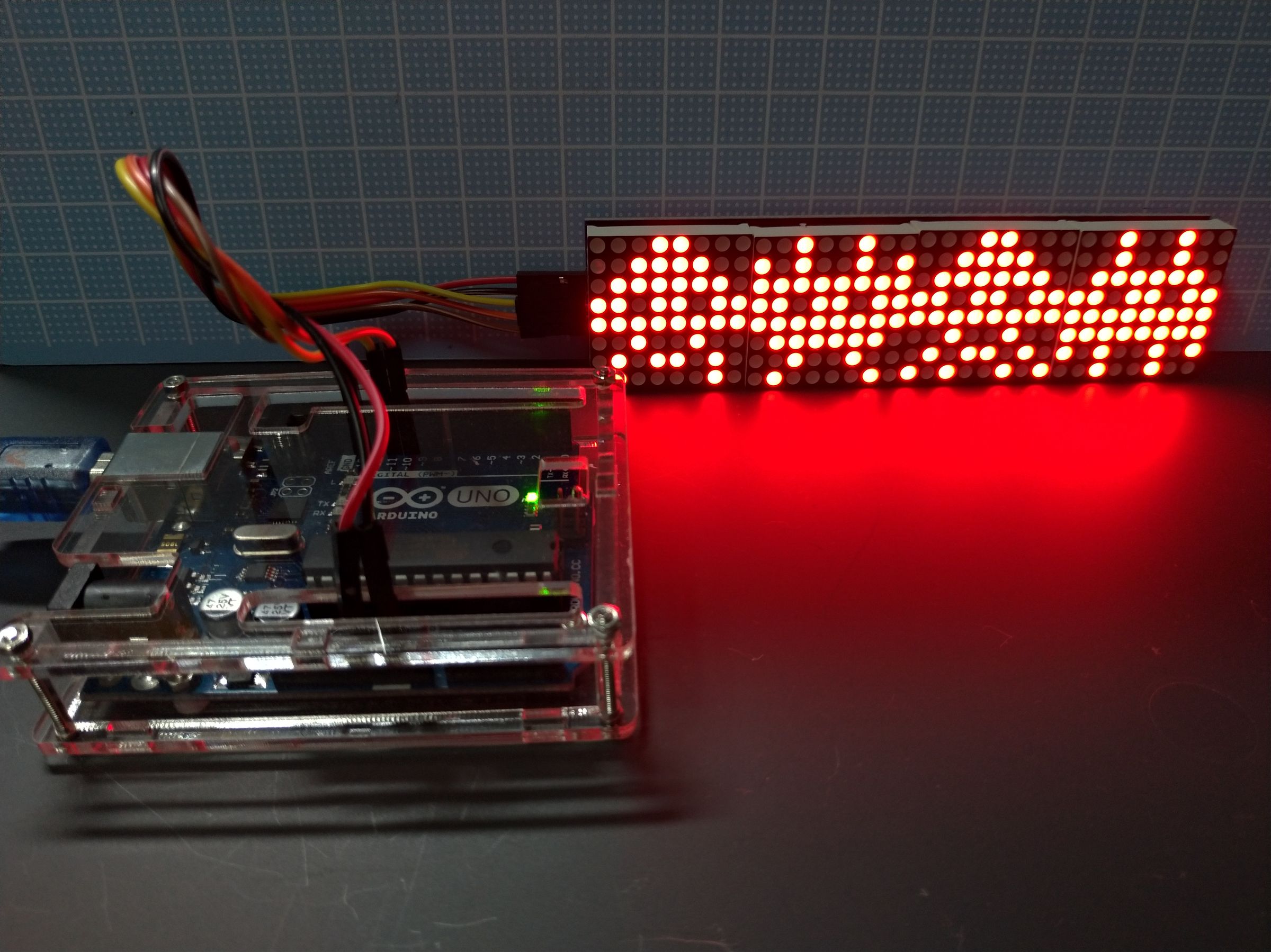 4 in 1 MAX7219 Dot Matrix Display Module Tutorial by Using Arduino UNO ...