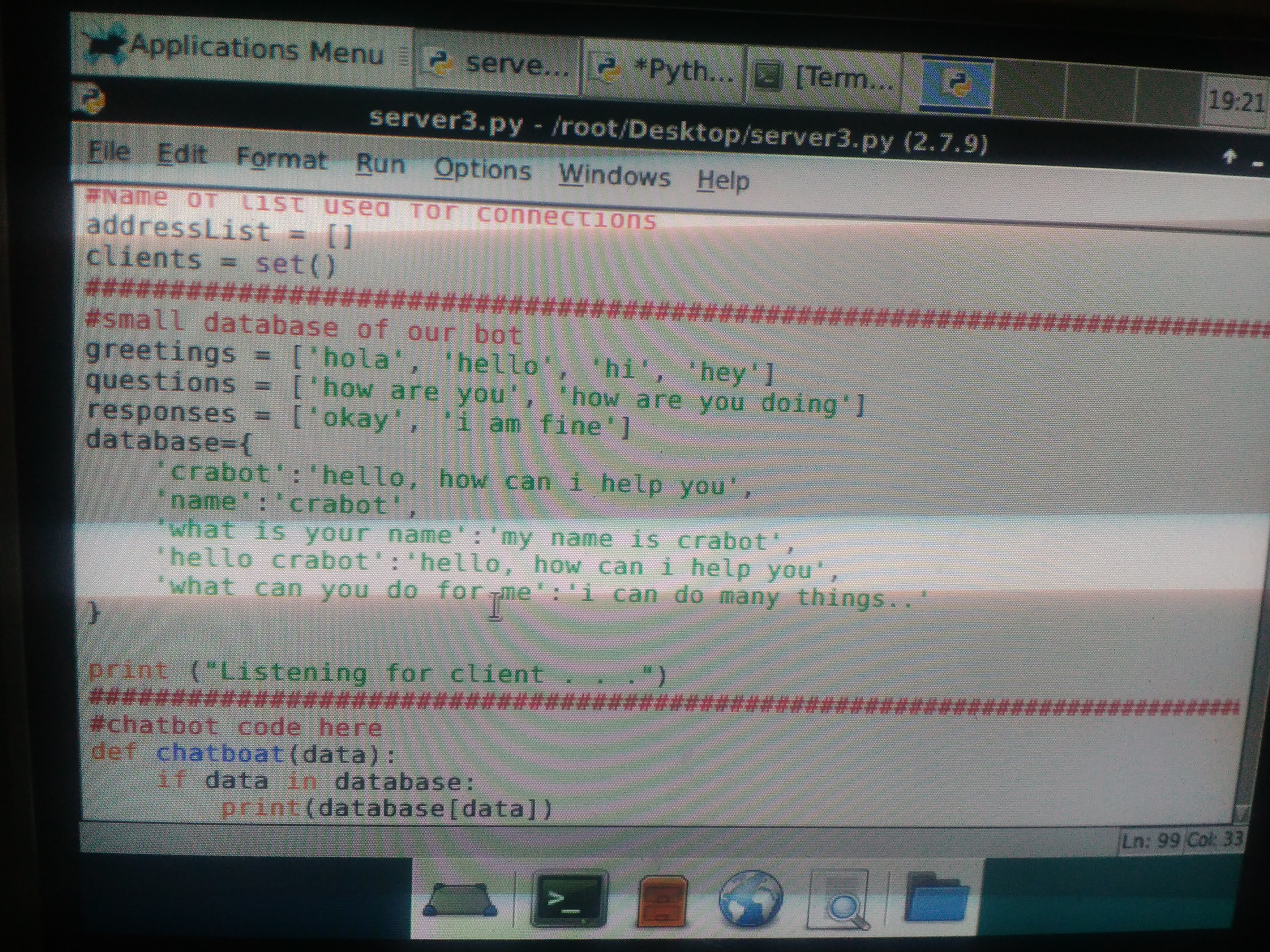 Make a Python Powered ChatBot #Raspberry Pi : 4 Steps (with Pictures ...