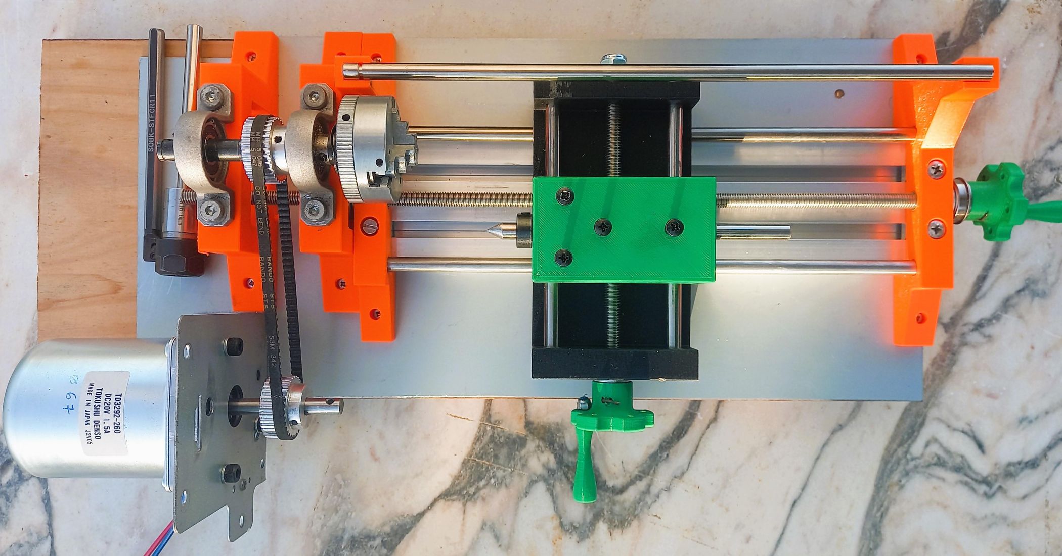 3D Printed Mini Lathe for Wood + Plastic + Aluminum : 6 Steps - Instructables