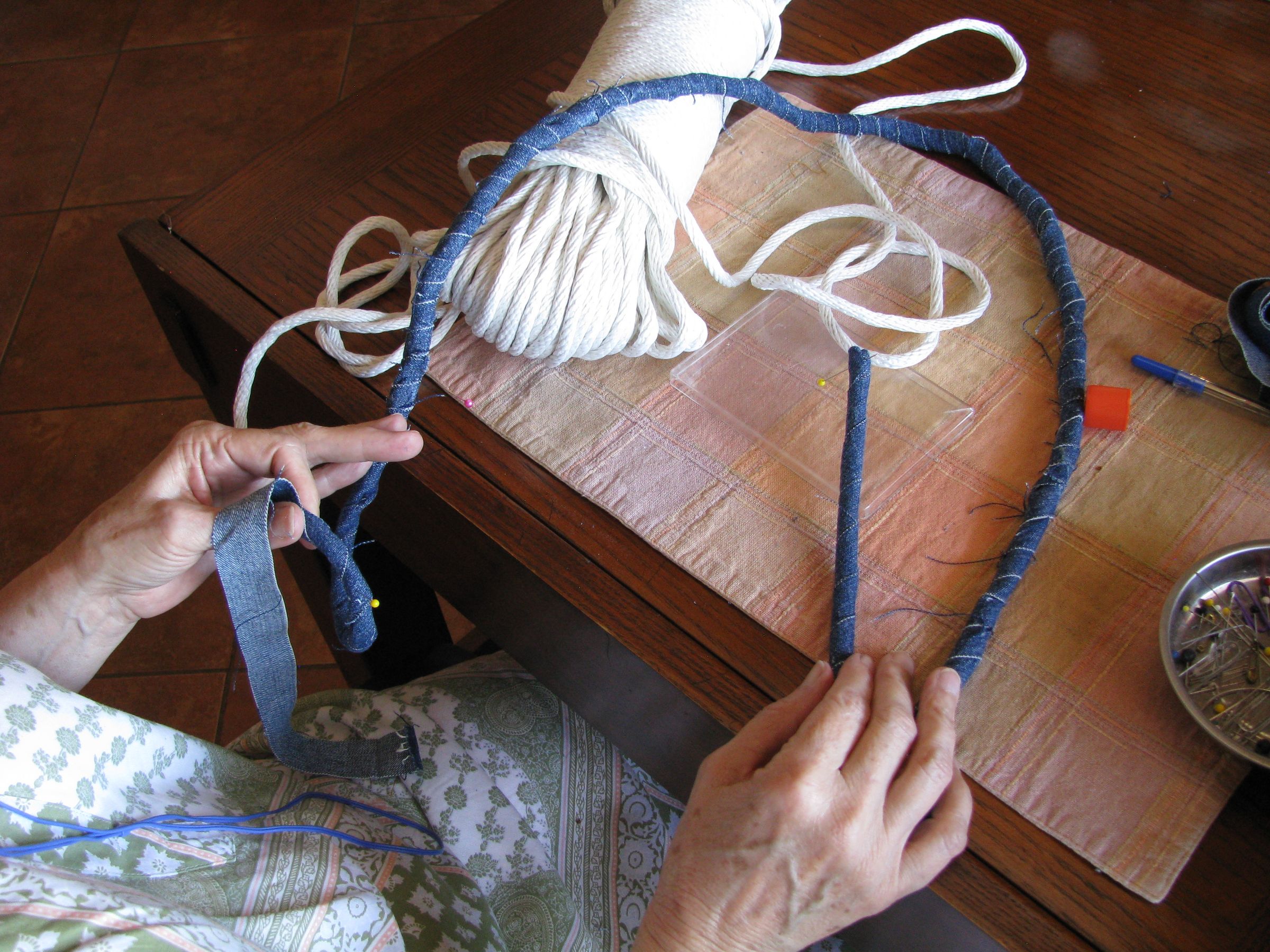 Denim Wrapped Rope Bowl : 7 Steps (with Pictures) - Instructables