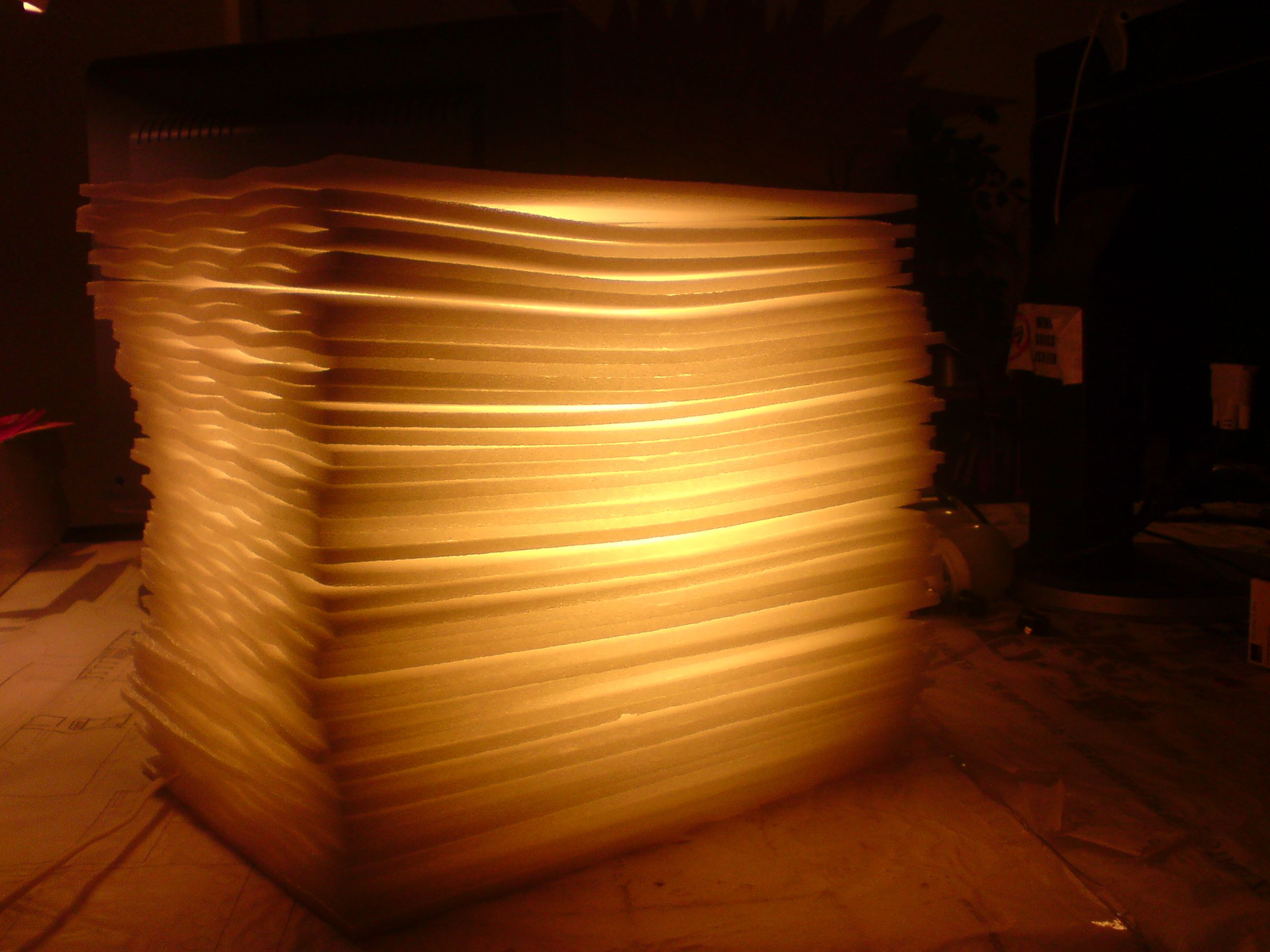 How to Build an Ambient Lamp Out of Bulk Packaging Foam : 4 Steps ...