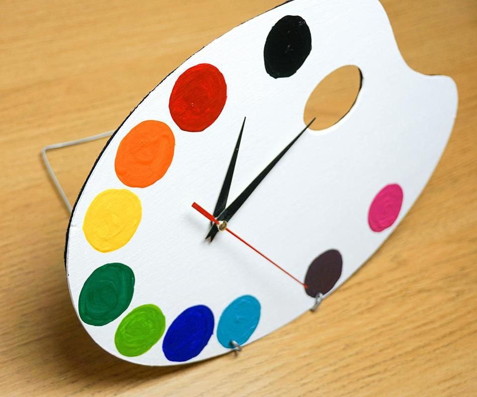 DIY Paint Palette Clock | Simple & Fun Art Themed Project : 8 Steps ...