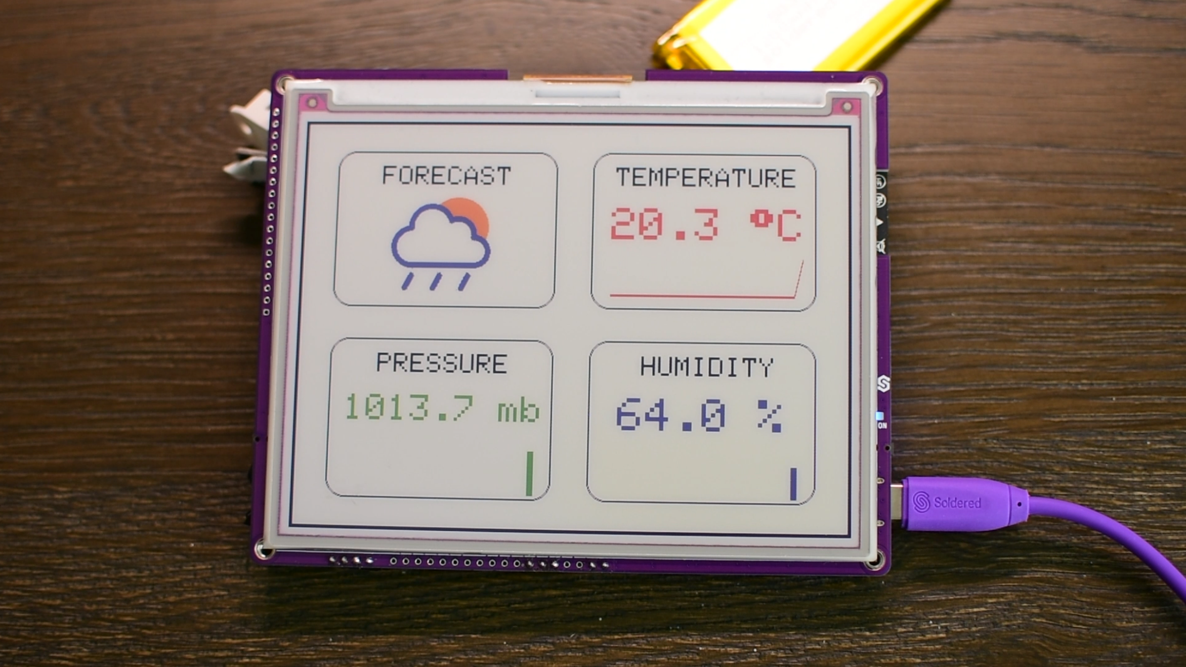 Arduino ESP32 Color E-Paper Weather Station : 9 Steps (with Pictures ...