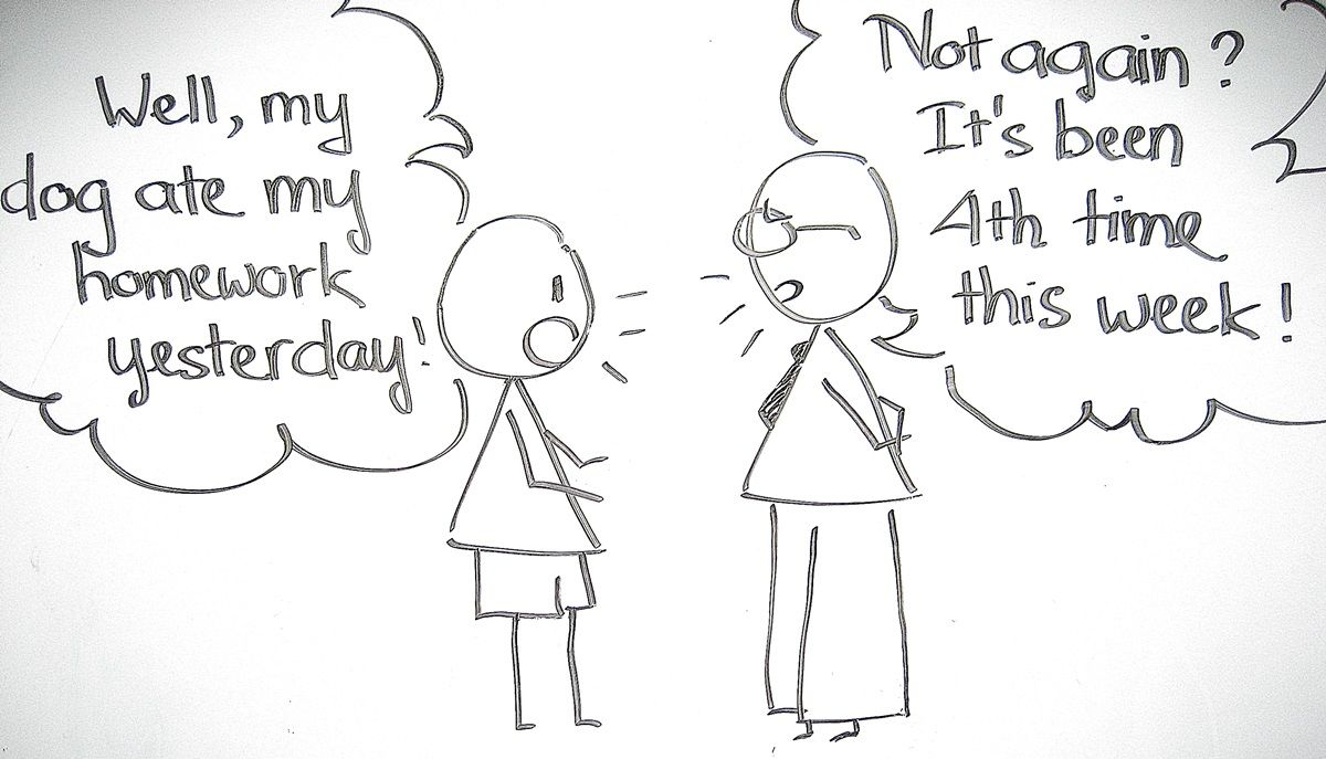Person Making Excuses
