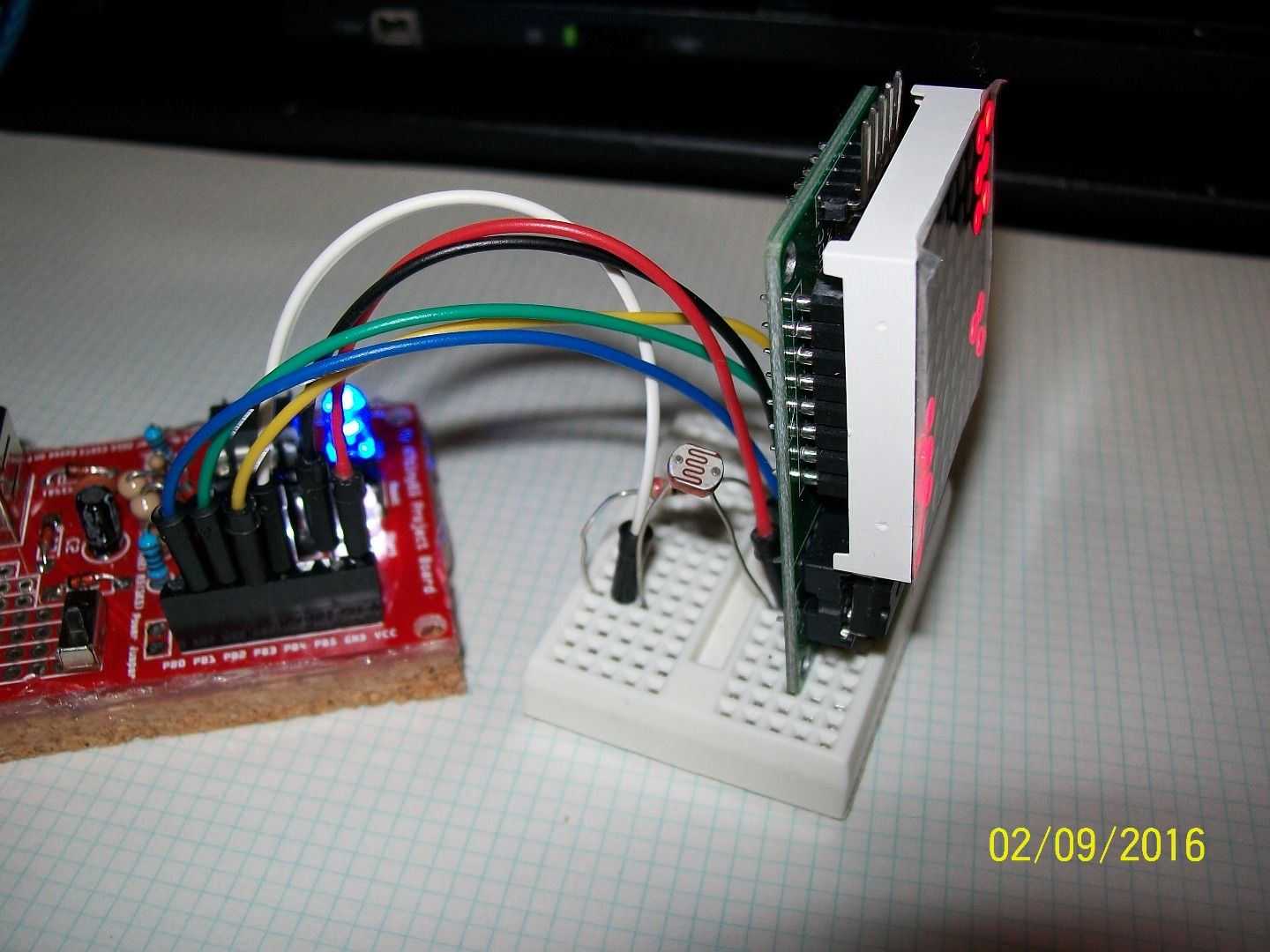 V-USB ATtiny85 Project Board and an 8x8 Red LED Matrix Display : 10 ...