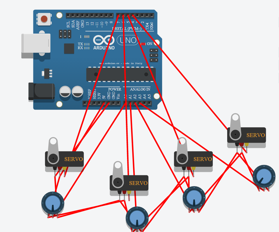 Beginner 123d Circuit Arduino Control Servos 3 Steps Instructables