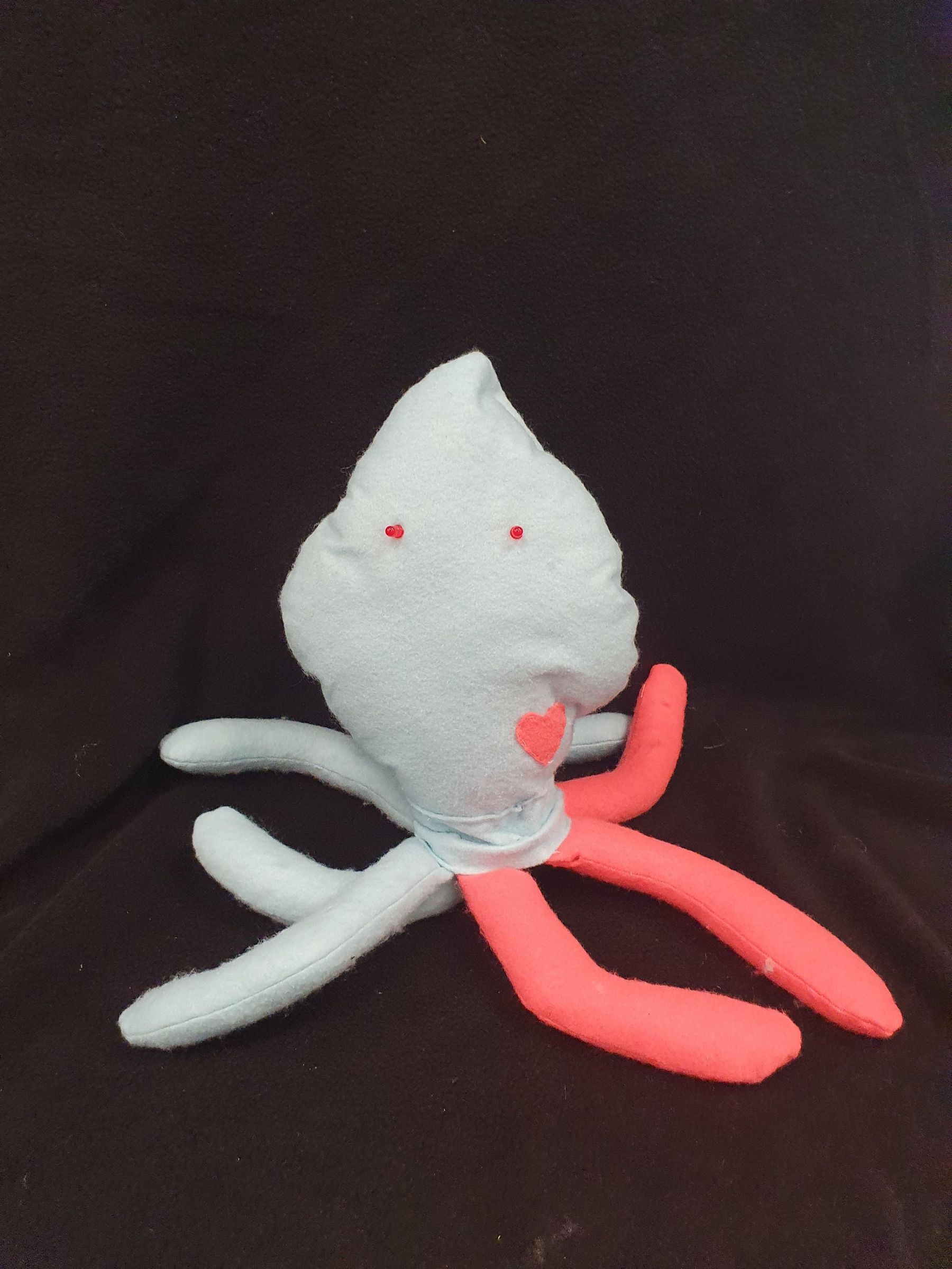 The Catalyst of Chaos Felt Squid Toy With Ominous Led Lights Eyes and a ...