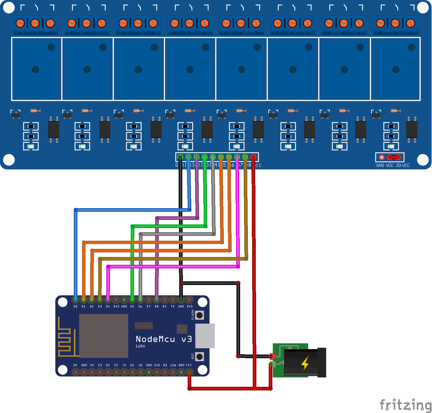 Tasmotized NodeMCU 8CH Sonoff Relay : 11 Steps - Instructables