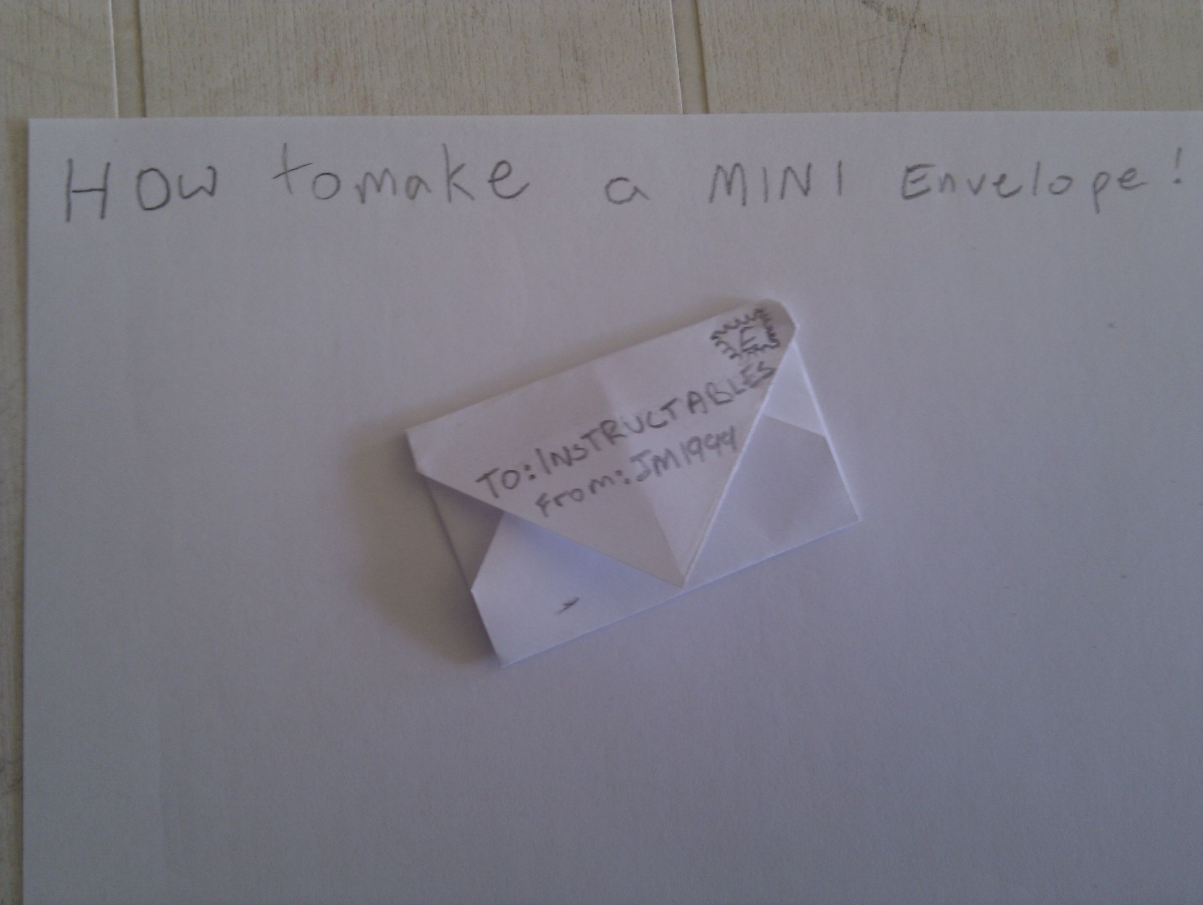 CUTE MINI ENVELOPE MADE FROM PAPER! : 5 Steps - Instructables