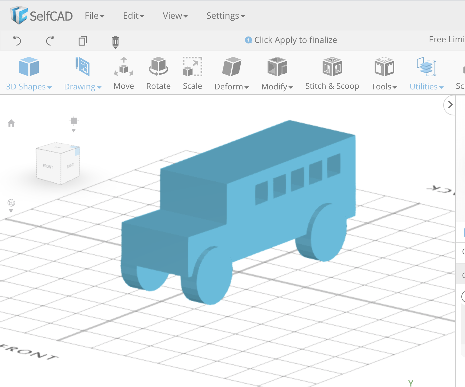 Learn SelfCAD- an Online 3D Modeling Software: Designing a Bus : 15 Steps - Instructables