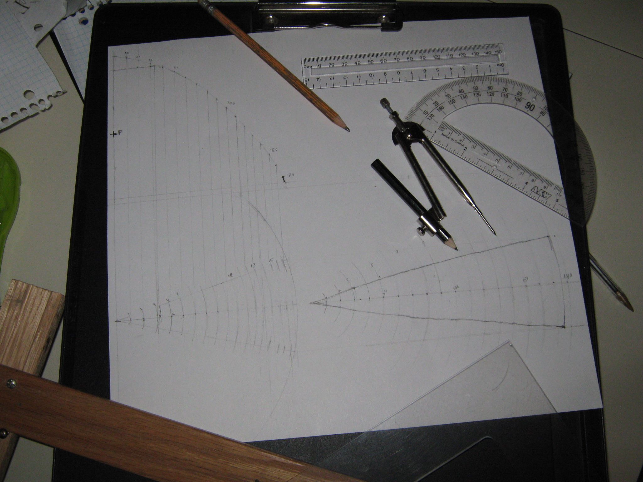 "Compound" Parabolic Solar Cooker, Make a Template With Technical ...