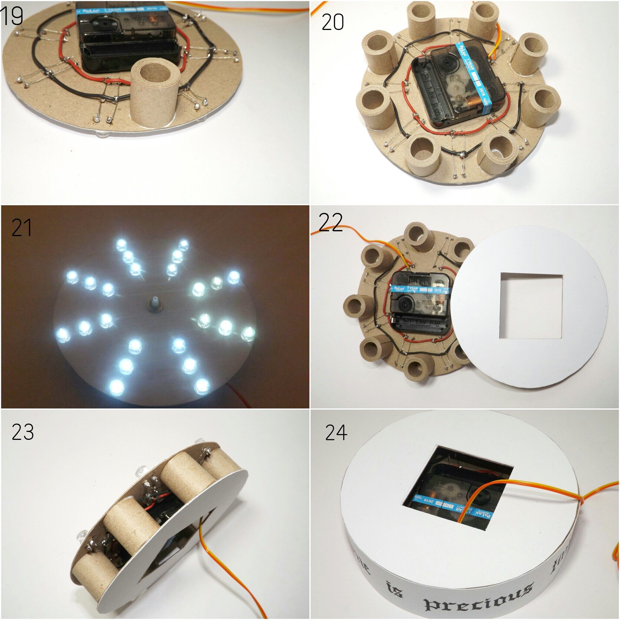 Cardboard Paper Ring Clock : 10 Steps (with Pictures) - Instructables