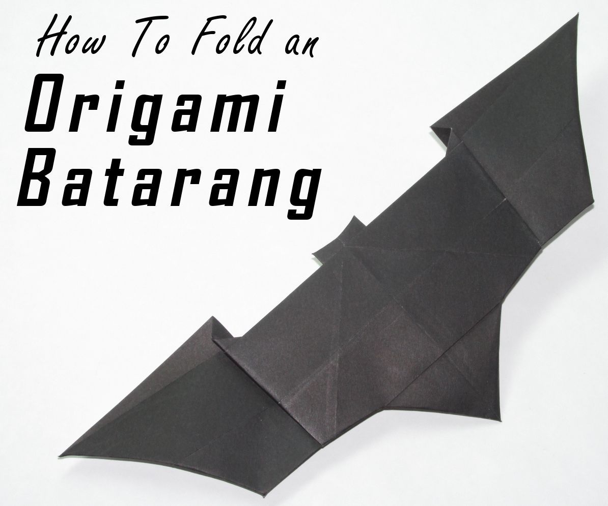 How to Fold an Origami Batarang From the Dark Knight : 8 Steps (with ...