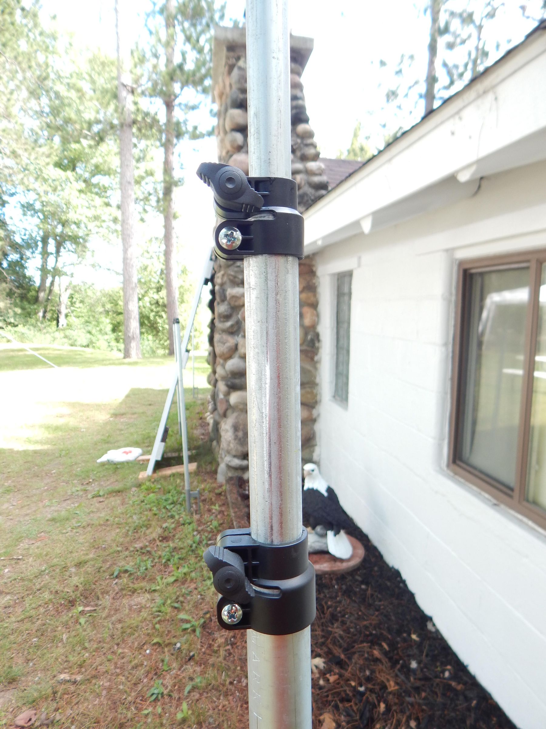 Homemade Adjustable Poles for Backyard String Lights : 5 Steps ...