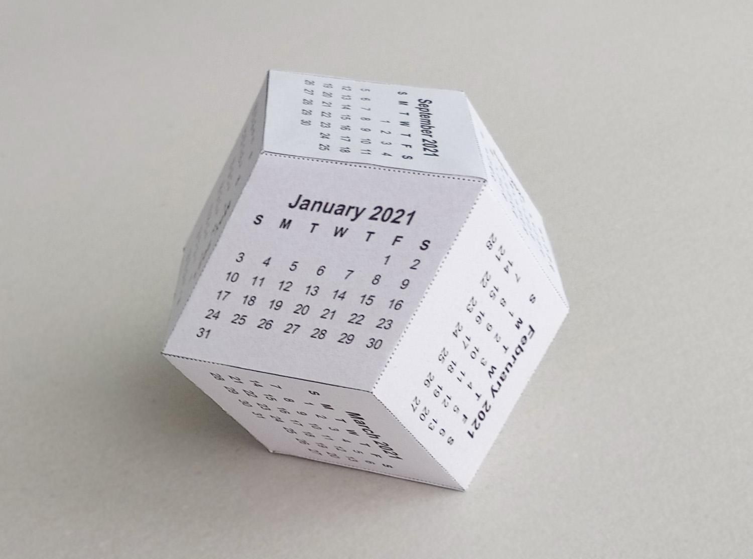 Choose Your 3D Calendar for 2021 : 4 Steps (with Pictures) - Instructables
