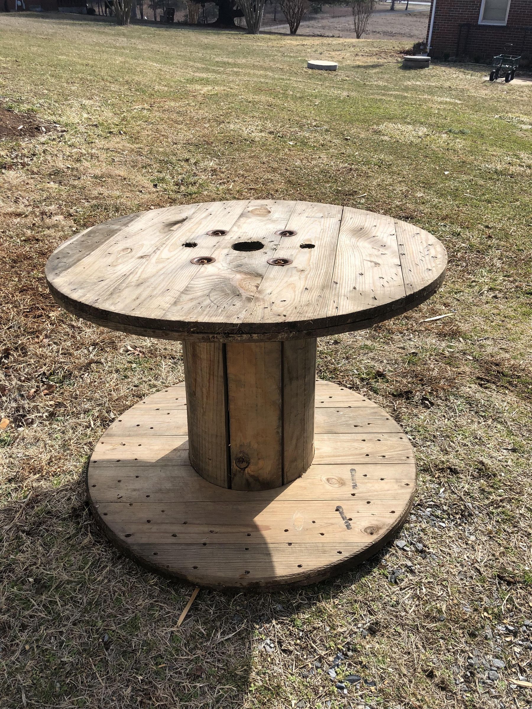 Wire Spool Coffee Table : 4 Steps (with Pictures) - Instructables