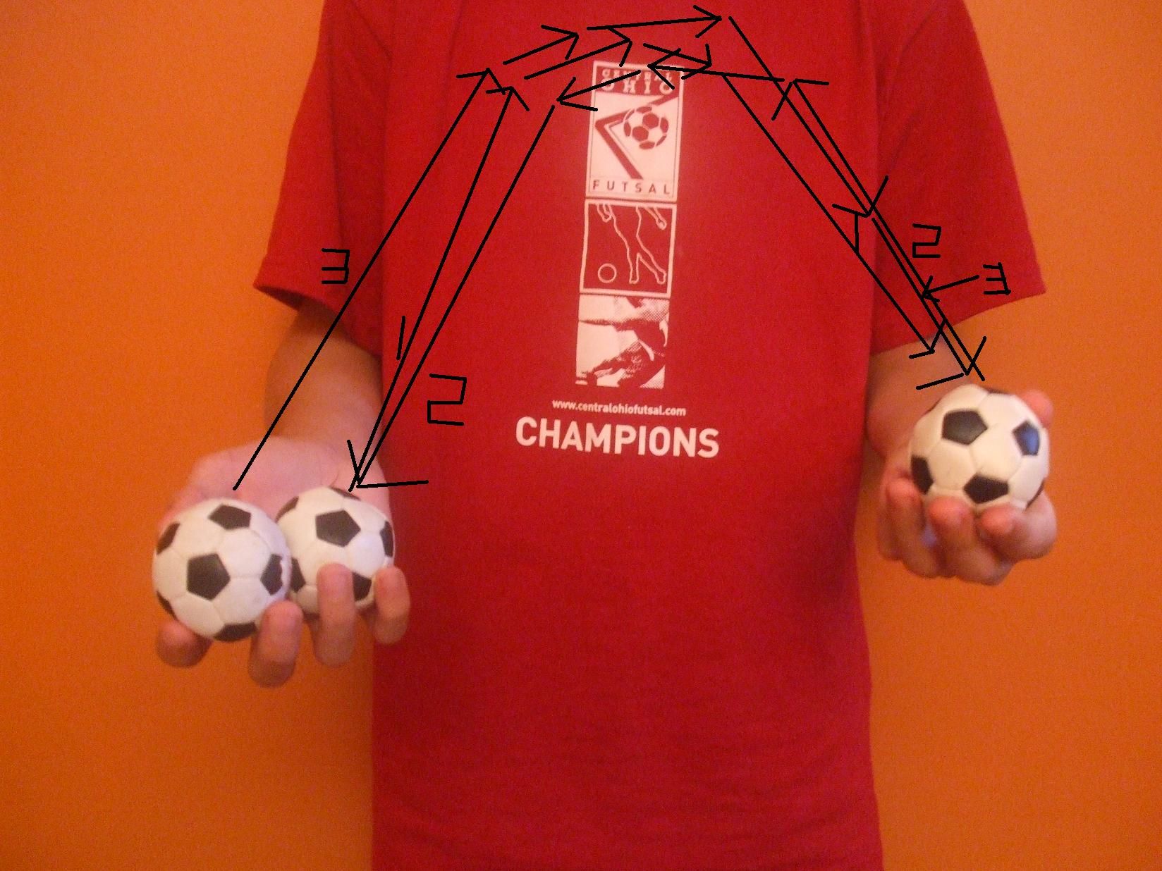 How to Juggle a Three Ball Cascade : 4 Steps - Instructables