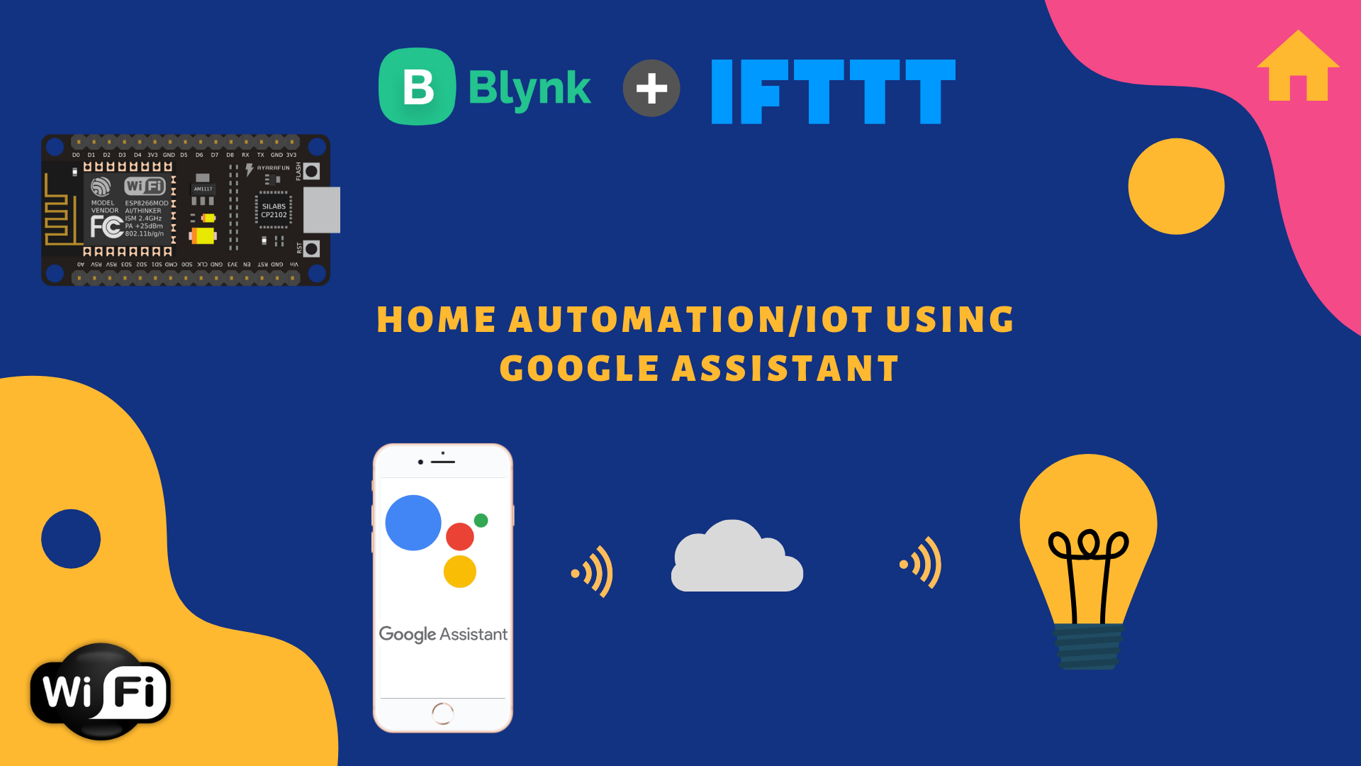 Control Home Appliances Using Node MCU and Google Assistant | IOT | Blynk | IFTTT : 8 Steps ...