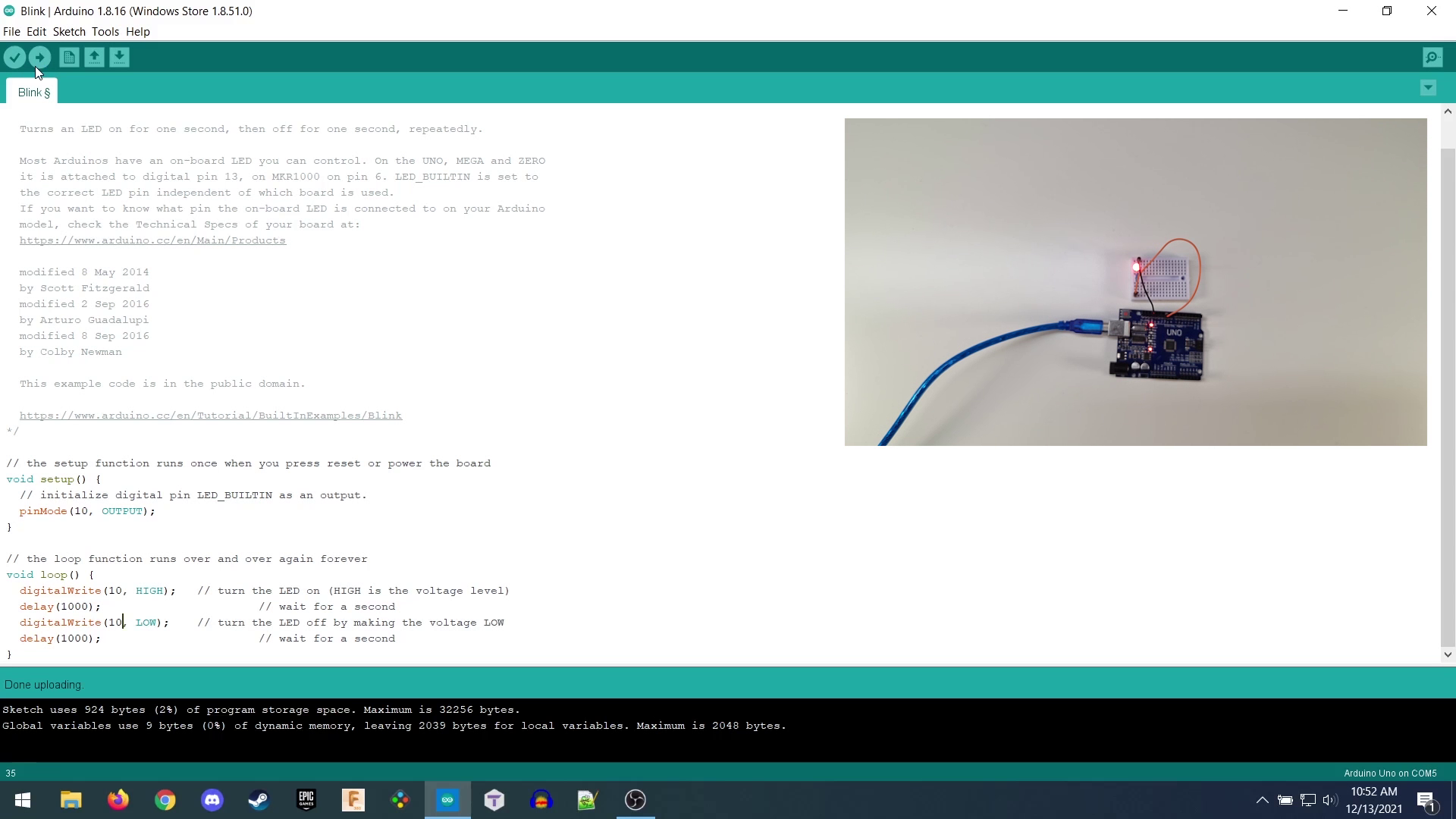 How to Make a LED Blink With the Arduino UNO : 9 Steps - Instructables