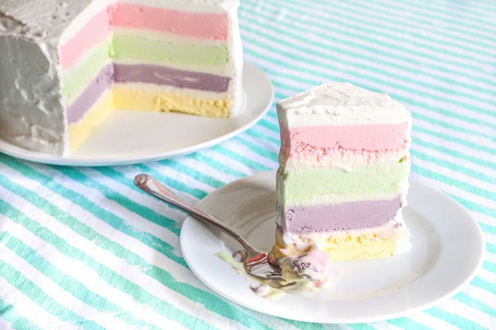 Rainbow Ice Cream Cake Recipe : 15 Steps (with Pictures) - Instructables