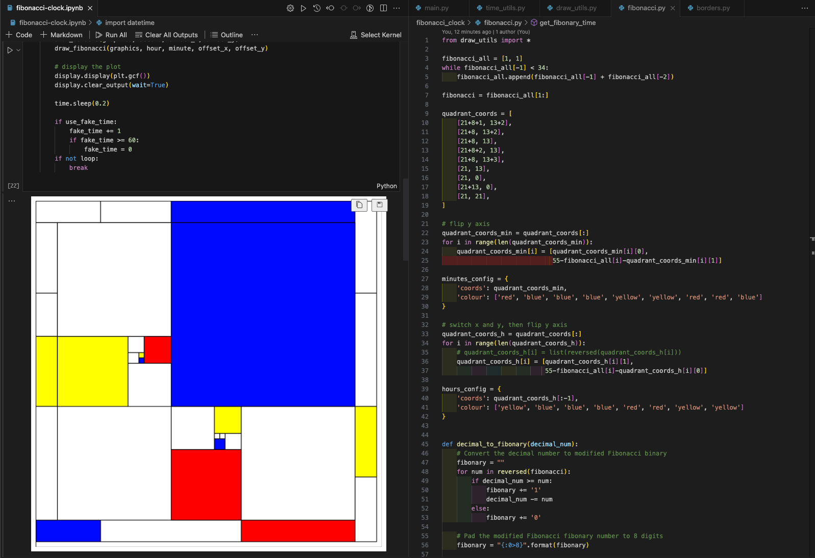 Fibonacci Mondrian Clock : 10 Steps (with Pictures) - Instructables