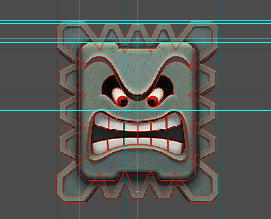 Mario Thwomp