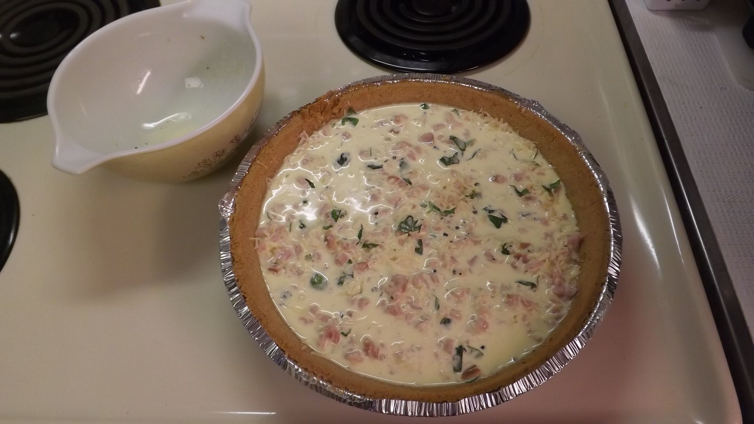 HAM, CHEESE, BASIL QUICHE (Soft Food for Sensitive Gums) : 4 Steps ...