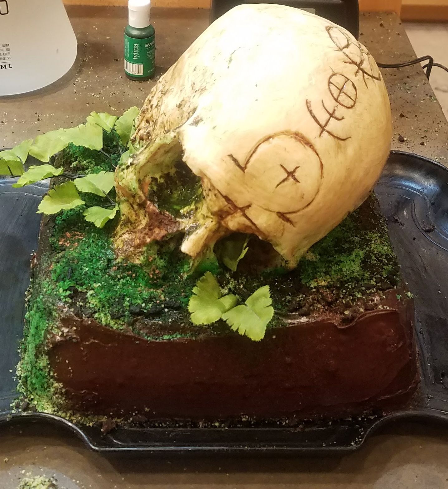 Mossy Skull Cake : 7 Steps (with Pictures) - Instructables