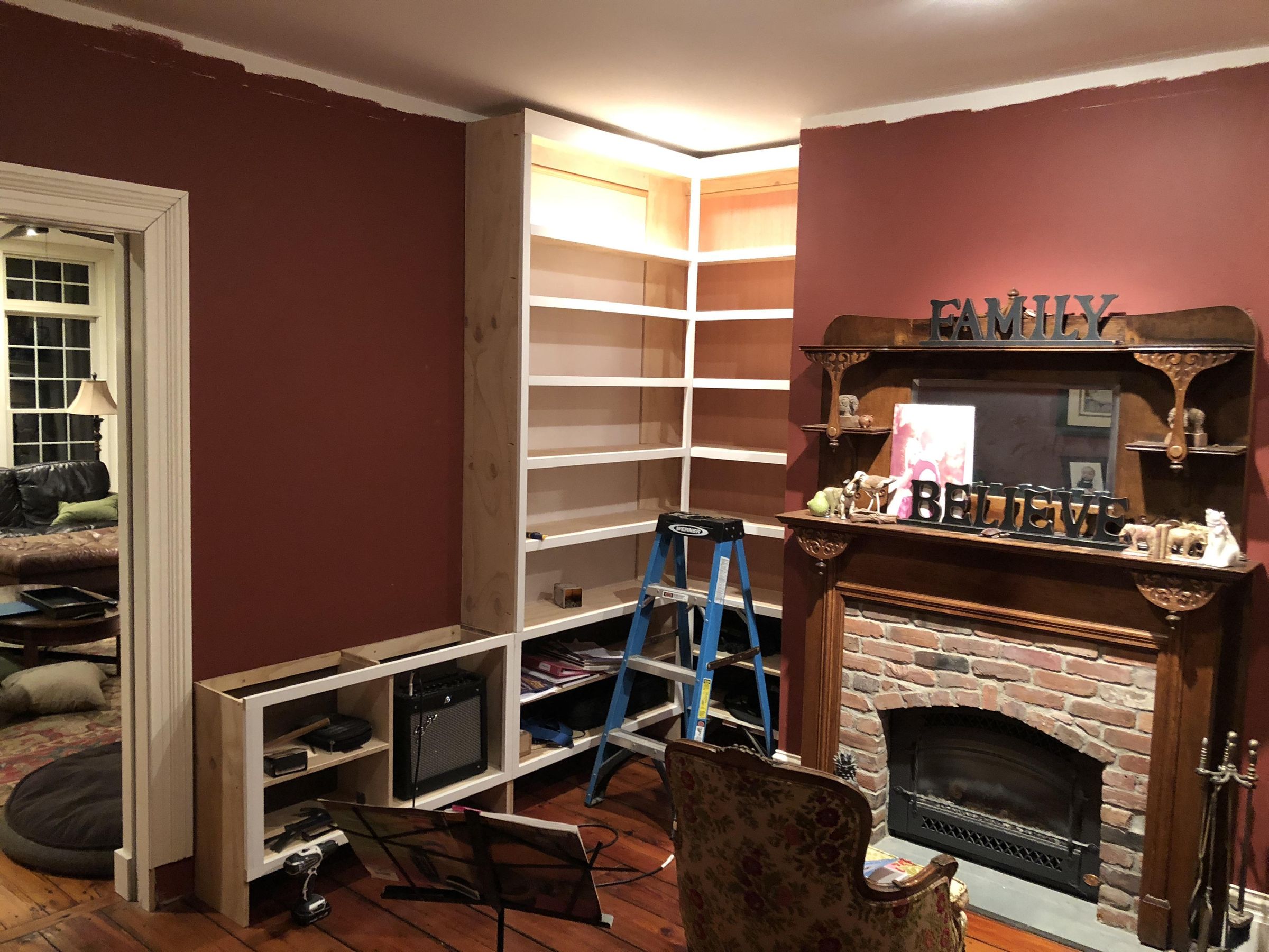 Home Library Bookcases and Cabinets Room Renovation : 16 Steps (with ...